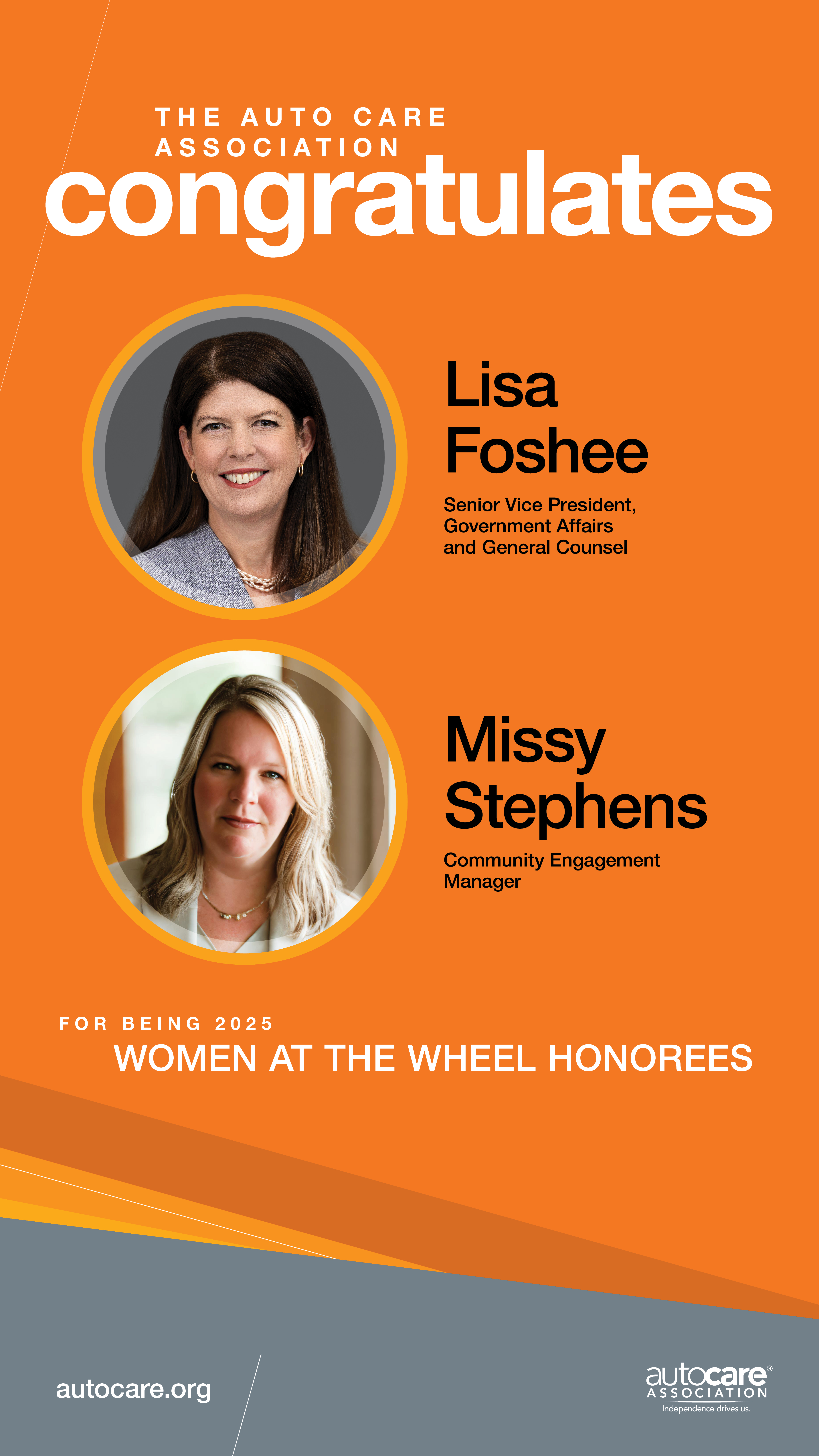 Auto Care Association’s Lisa Foshee, Missy Stephens Named 2025 Women at ...